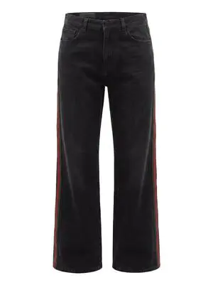Gucci Straight Leg Jeans With Side Stripe - Multicolor
