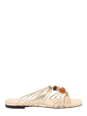 JIMMY CHOO Lova Mule Flat Sandals - Multicolor
