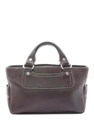 Celine Leather Tote Bag - Brown