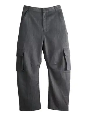 Balenciaga Relaxed Wide-leg Multi-pocket Cargo Pants - Grey