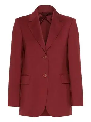 Max Mara Single-breasted Woollen Cloth Jacket - Ruby