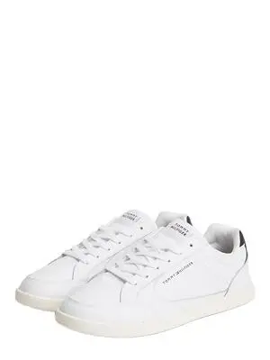 Tommy Hilfiger Leather Low-top Cupsole Sneakers - White/navy