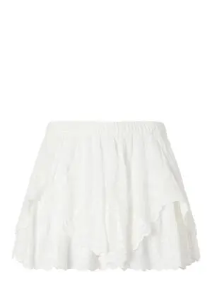 MARANT ETOILE Marant Étoile Layale Broderie Anglaise Cotton Shorts White