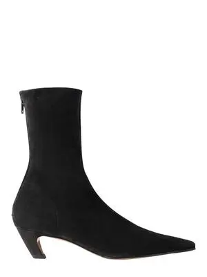 Khaite Arizona Suede Ankle Boots - Black