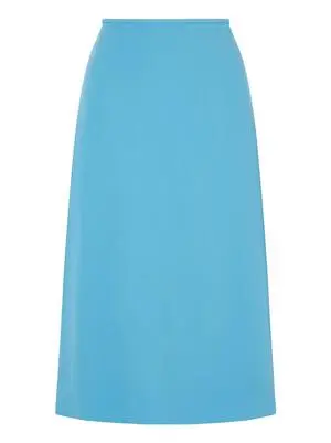 JIL SANDER Crepe Midi Skirt - Blue