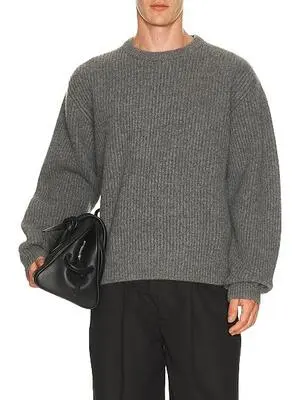 JIL SANDER Fisherman's Rib Sweater - Koala