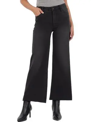 Kut From The Kloth Meg Raw Hem High Waist Ankle Wide Leg Jeans - Experiences
