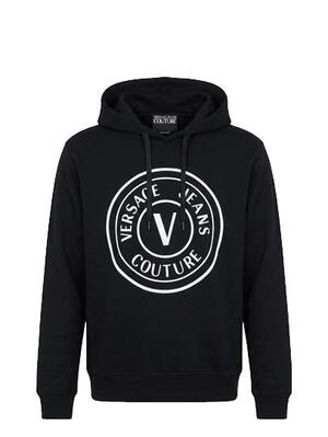 Versace Cotton Hooded Sweatshirt - Black