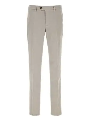Brunello Cucinelli Light Grey Stretch Cotton Pant - Gray