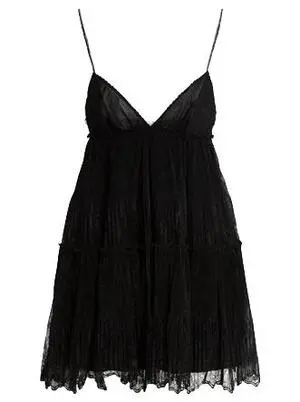 Blumarine Mini Dress In Polyamide And Viscose - Black