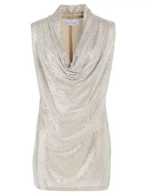Giuseppe Di Morabito Sleeveless Draped Neckline Mini Dress - Silver