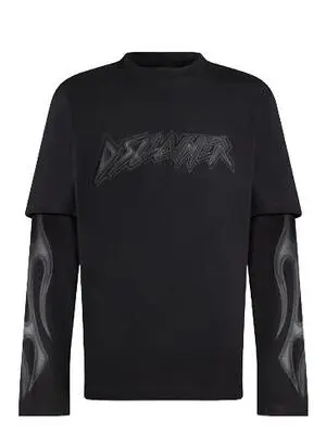 DISCLAIMER T-shirt Size Cotton - Black