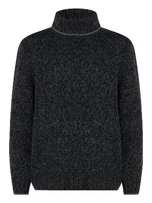 GRAN SASSO Virgin Wool Turtleneck Pullover - Grey