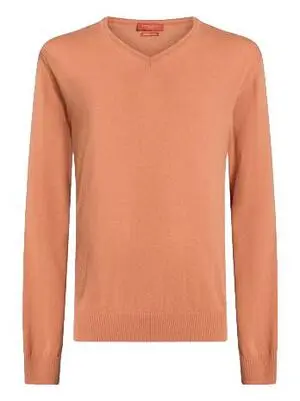DANIELE FIESOLI V-neck Wool & Cashmere Sweater - Beige