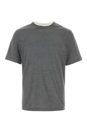 Brunello Cucinelli Dark Grey Jersey T-shirt - Gray