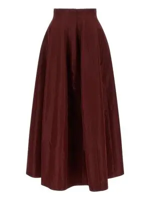 Alberta Ferretti Paneled Maxi Skirt - Red