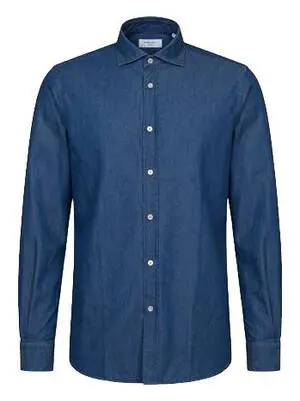 Boglioli Denim Shirt Size Cotton - Blue