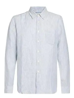 120% Lino Shirt Size Linen - Blue