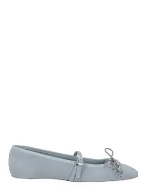 BALDININI Sky Leather Mary Jane Ballet Flats - Blue