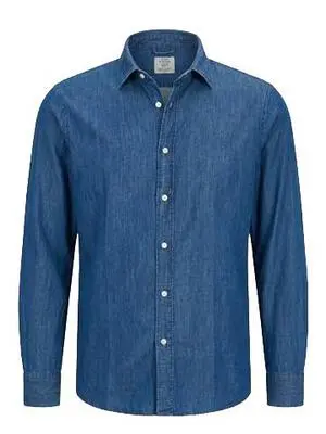 R3D WÖÔD Denim Shirt Size Cotton - Blue