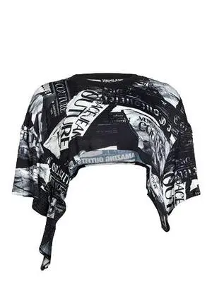 Versace Printed Viscose And Elastane Blend T-shirt - Black