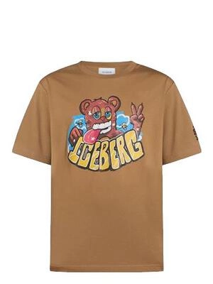 Iceberg Man T-shirt White Size M Cotton Camel