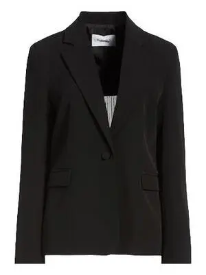 KAOS Single-breasted Blazer With Fringe Detail - Black