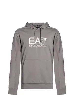 EA7 French Terry Hooded Sweatshirt - Grey