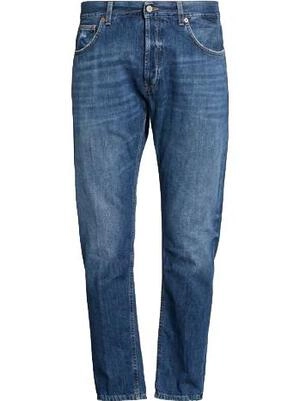 DONDUP Tapered Jeans In Dark Wash Denim - Blue