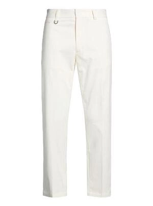 PAOLO PECORA Pants Size Cotton, Elastane - White