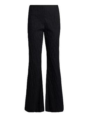 Masnada Cotton, Polyamide, And Elastane Flared Seersucker Pants - Black