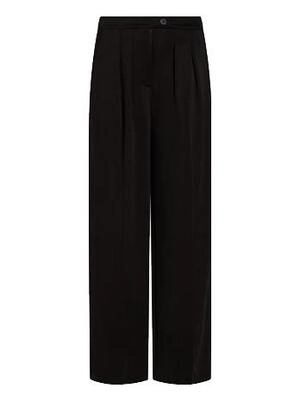 CARACTÈRE Wide Leg Jersey Pants - Black