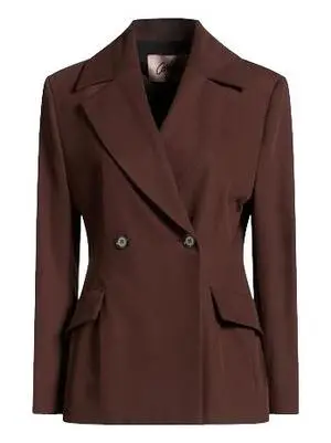 CARLA G. Double-breasted Blazer - Brown