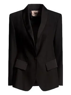 CARLA G. Single-breasted Blazer In Twill - Black