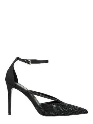 J.A.P. JOSE ANTONIO PEREIRA Embellished Stiletto Pumps With Ankle Strap - Black