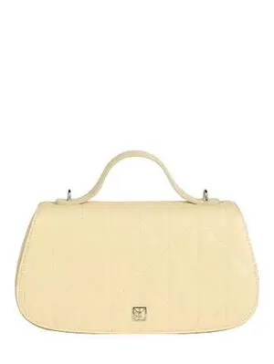 Calvin Klein Quilted Flap Handbag With Chain Strap - Yellow