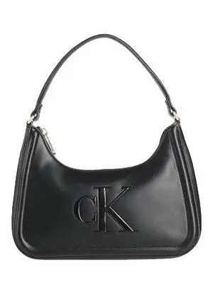 Calvin Klein Hobo Bag With Logo Embellishment - Black