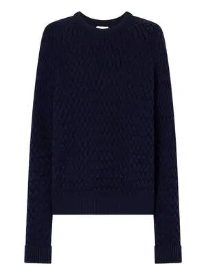 Bottega Veneta Intrecciato Knitted Wool Sweater - Blue