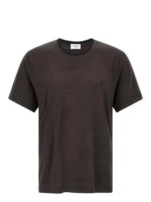 Saint Laurent Saint Laurent Men 'Cassandre' T-Shirt Brown