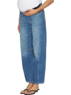 DL1961 X Bumpsuit Miro Barrel High Rise Maternity Jeans - Blue