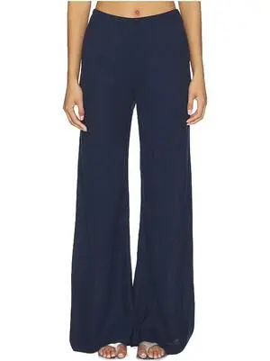 LA LIGNE Linen Colby Pant - Navy