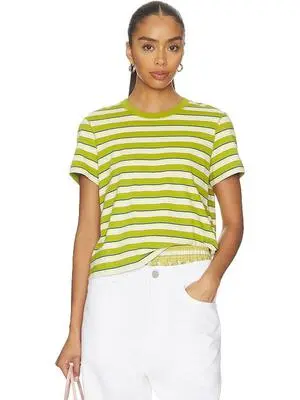 LA LIGNE Striped Cotton T-shirt - Olive