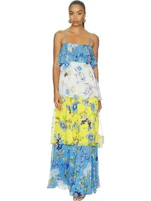 Hemant & Nandita Tiered Floral Maxi Dress - Multi