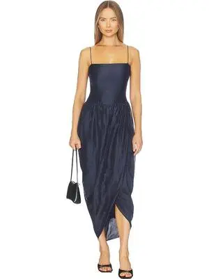 Amanda Uprichard Castello Midi Dress - Navy