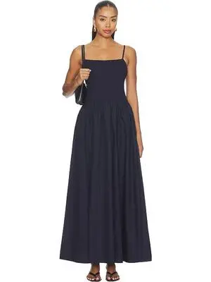 Susana Monaco Poplin String Drop Waist Maxi Dress - Midnight