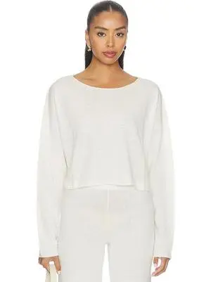 Eterne Cropped Boatneck Top - Ivory