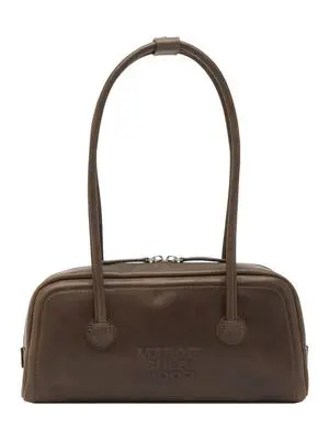 MARGESHERWOOD Soft Boston Ew Bag In Washed Pull-up Leather - Washed Brown Pull-up