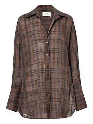 Dissh Checked Cotton-blend Shirt - Choc/navy