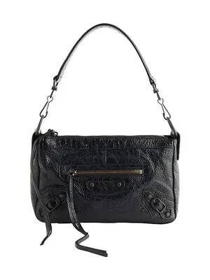 Balenciaga Le City Moto Mini Leather Cross-body Bag - Black