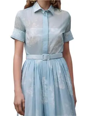 DIOR Dior Shirtdress With Toile De Jouy Floral Garden Motif